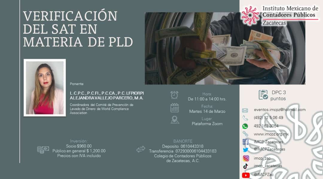 Curso en línea “Verificación del SAT en materia de PLD” – IMCP – Región ...